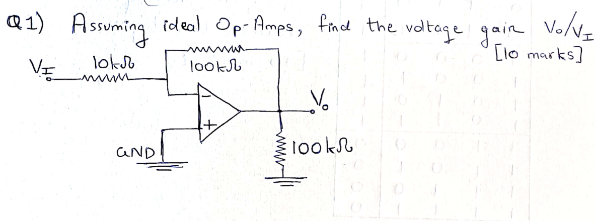 Solved Assuming ideal Op-Amps, find the voltage gain V0VI | Chegg.com