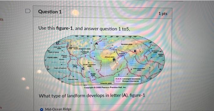 Solved What type of landform develops in letter (C), | Chegg.com