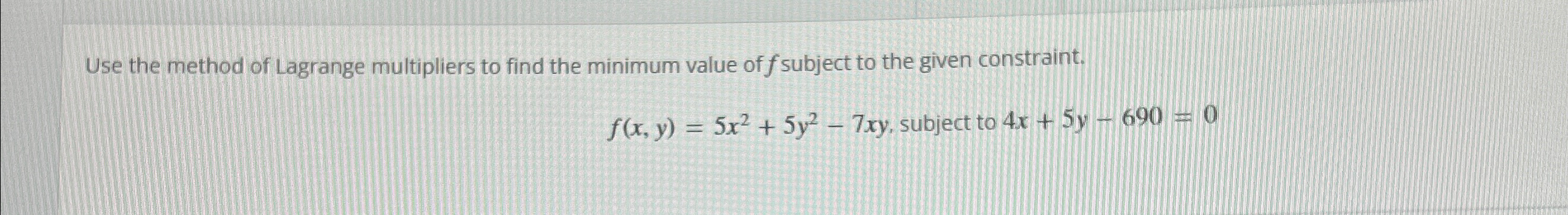 Solved Use the method of Lagrange multipliers to find the | Chegg.com