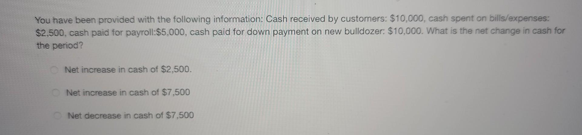 Solved You have been provided with the following | Chegg.com