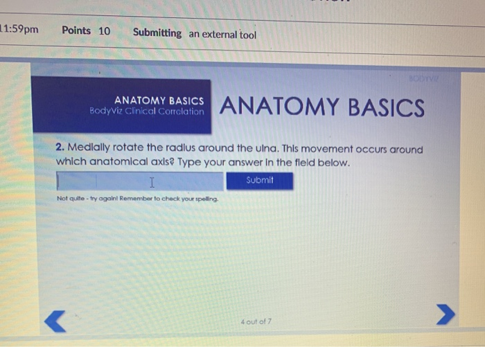 Solved 11:59pm Points 10 Submitting an external tool BODY | Chegg.com