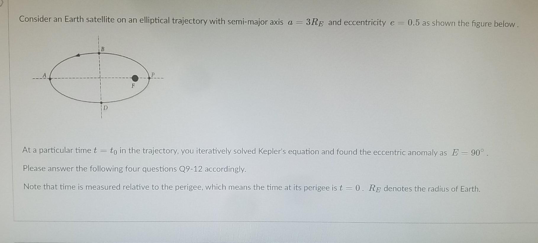Solved Consider an Earth satellite on an elliptical | Chegg.com