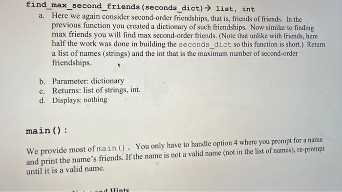File Specifications You will develop a Python program | Chegg.com