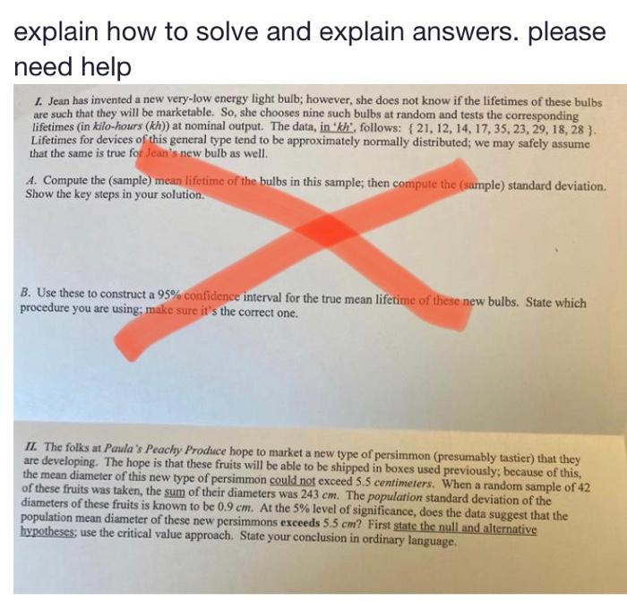 Solved explain how to solve and explain answers. please need | Chegg.com