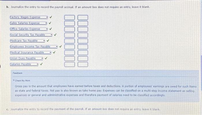Solved Summary payroll data In the following summary of data | Chegg.com
