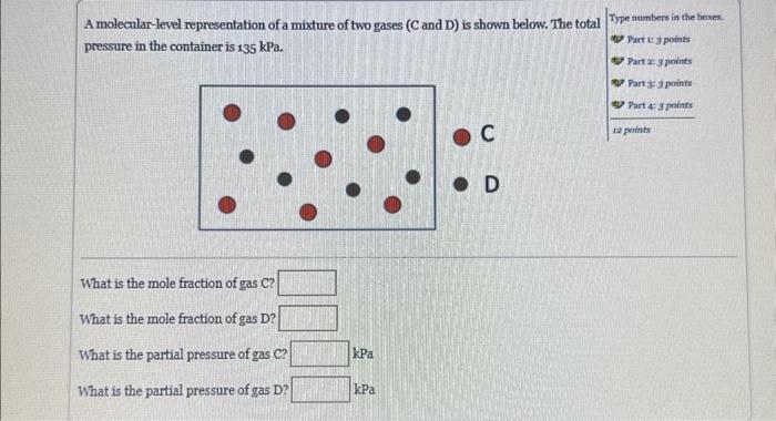 Solved A Molecular Level Representation Of A Mixture Of Two