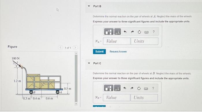 The cart and its load have a total mass of 106 kg | Chegg.com
