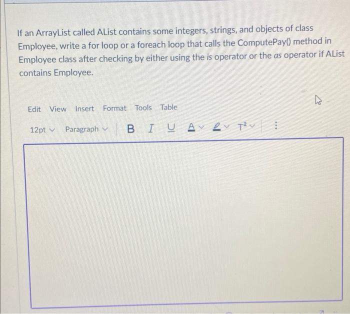 Solved If an ArrayList called AList contains some integers, | Chegg.com