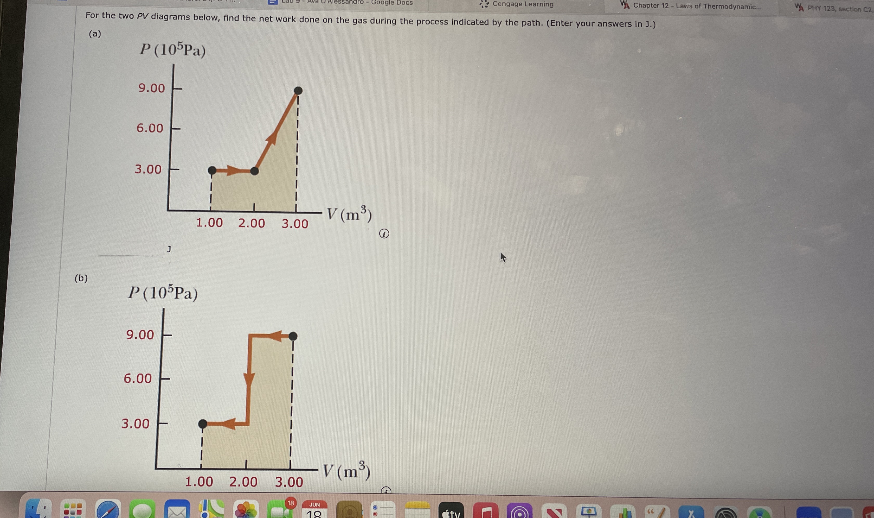 Solved For the two PV diagrams below, find the net work done | Chegg.com