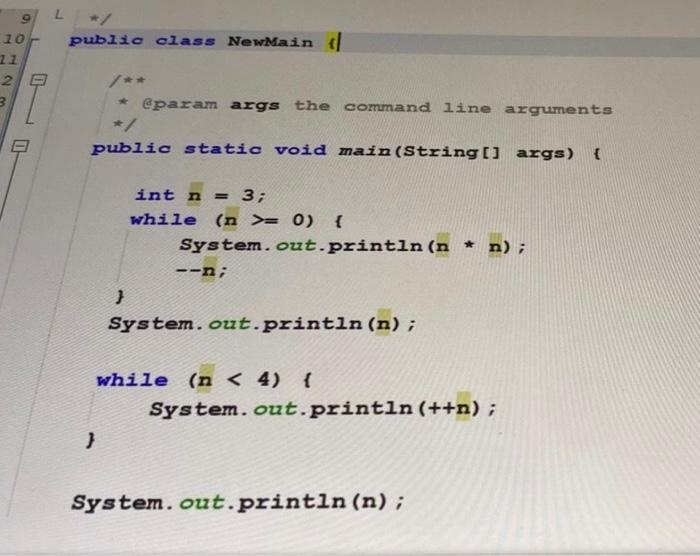 Solved 10 901 11 2 E 0 public class NewMain ( * @param args | Chegg.com