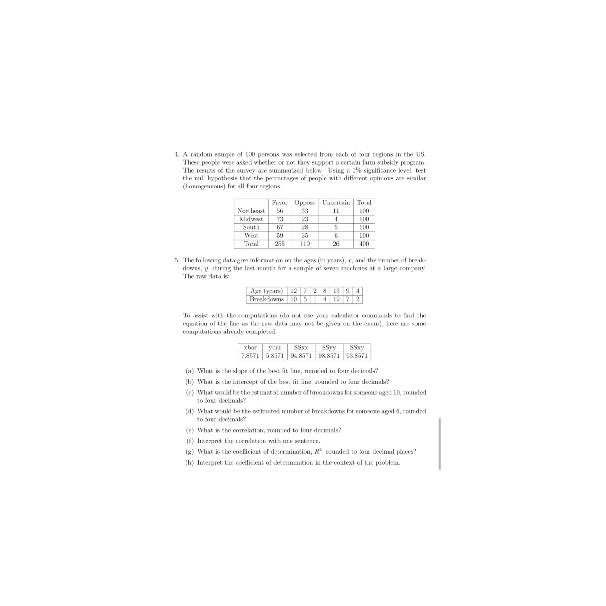 Solved Please answer all parts | Chegg.com