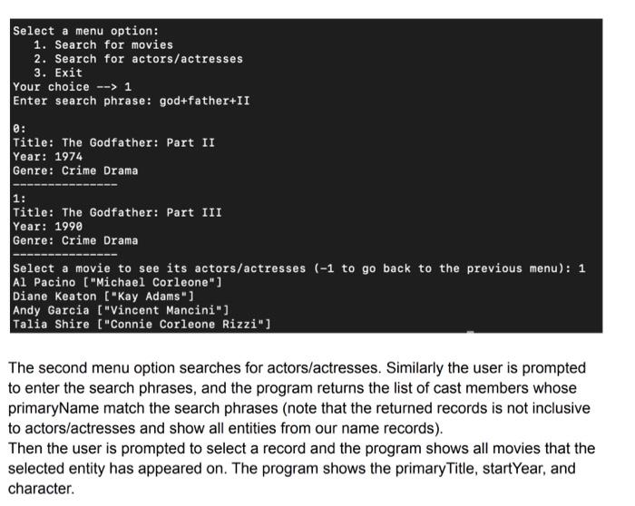 Programming Assignment 4: IMDB In this assignment, we | Chegg.com