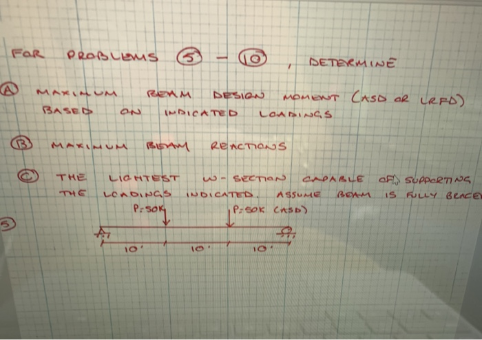Solved FOR PROBLEMS 5 DETERMINE MAXIMUM REAM DESIGN MOMENT | Chegg.com