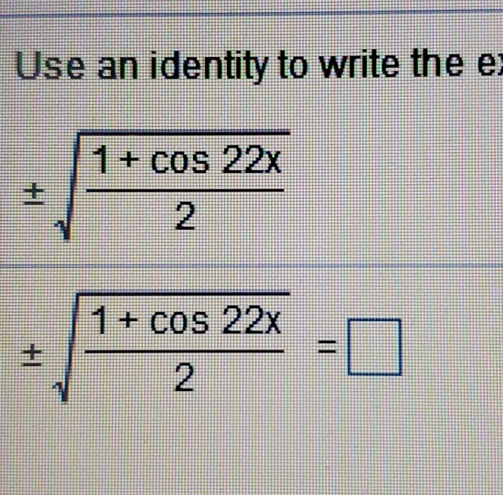 Solved Use an identity to write the expression as a single | Chegg.com