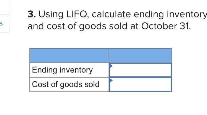 Solved Problem 6-1A Calculate ending inventory and cost of | Chegg.com
