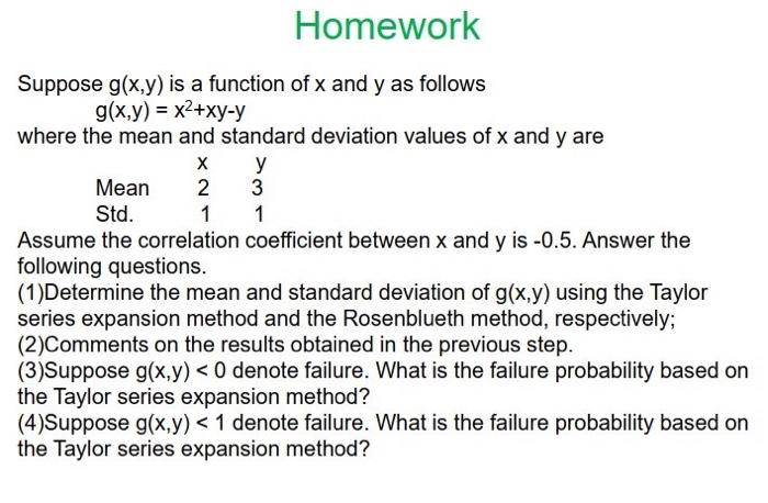 Solved Suppose g(x,y) is a function of x and y as follows | Chegg.com