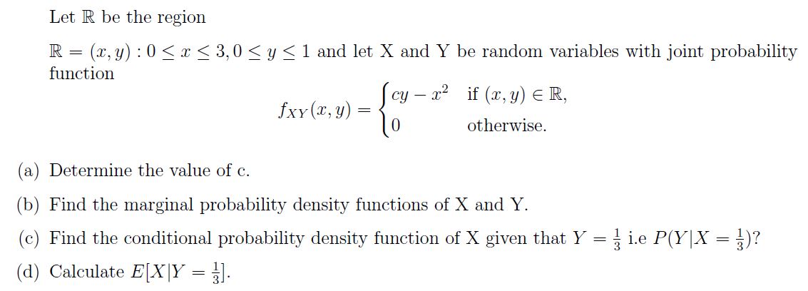Solved Let R ﻿be the regionR=(x,y):0≤x≤3,0≤y≤1 ﻿and let x | Chegg.com