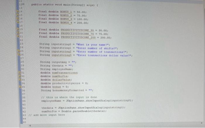 Solved ptiblic statio void main (String[) args) if Iinal | Chegg.com