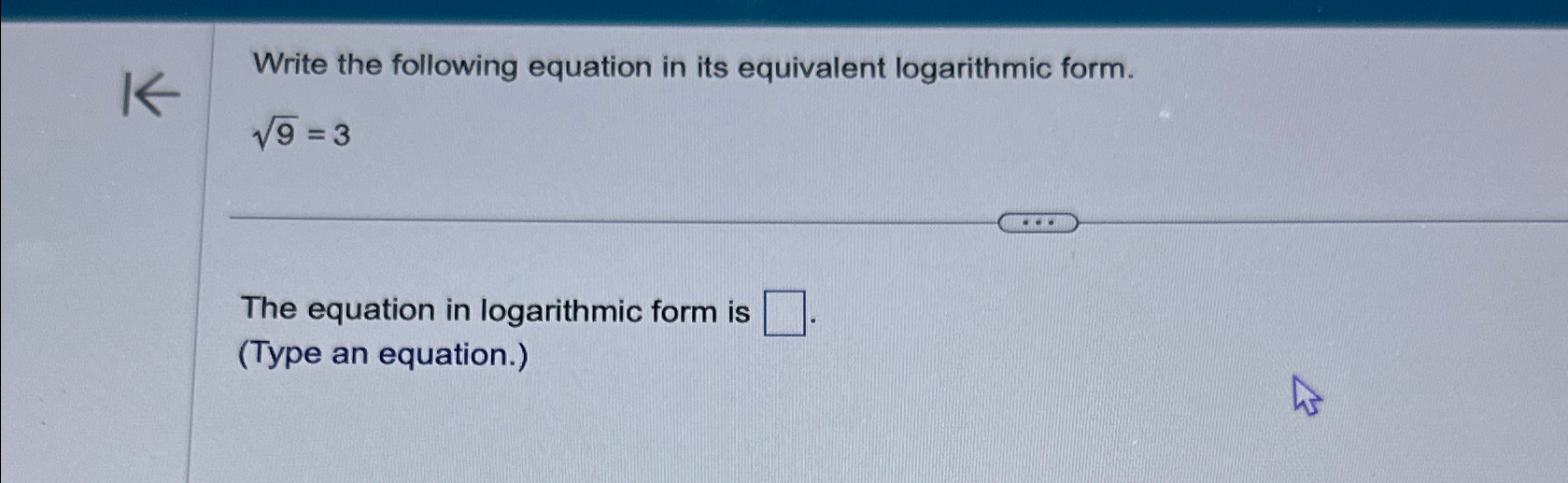 Solved Write the following equation in its equivalent | Chegg.com