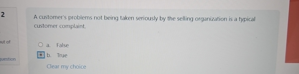 Solved 2A customer's problems not being taken seriously by | Chegg.com
