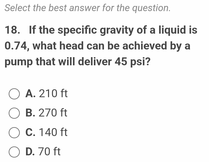 Solved Select the best answer for the question.18. ﻿If the | Chegg.com
