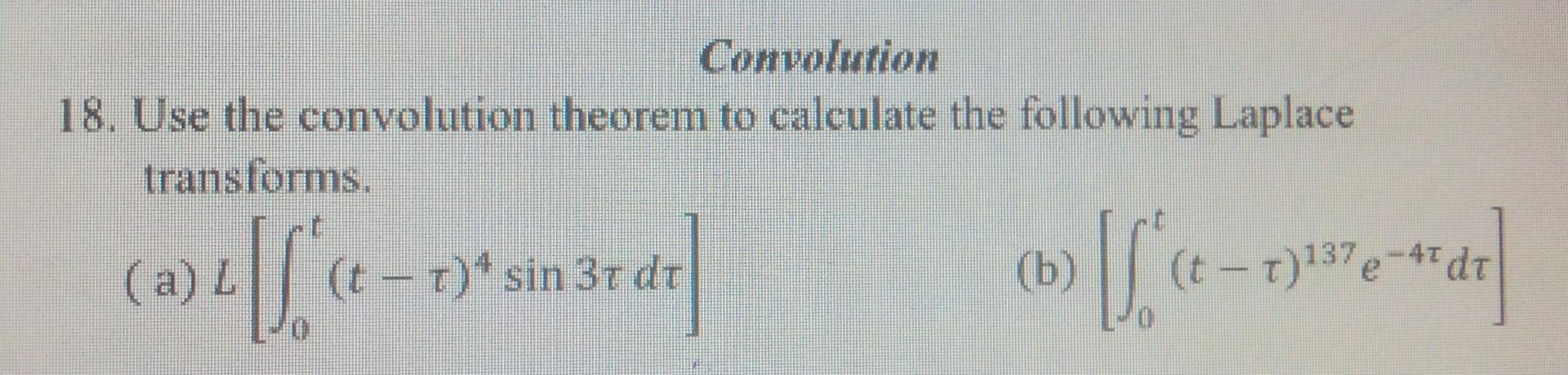 Solved laplace by convolution method | Chegg.com