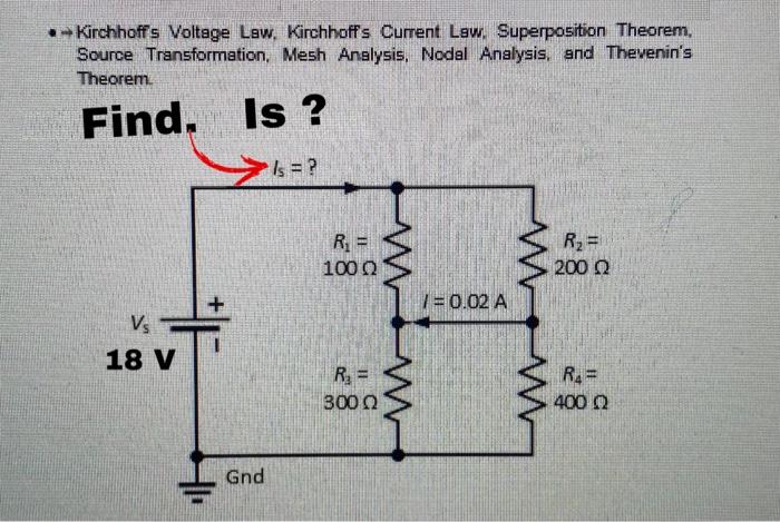 Solved • Kirchhoffs Voltage Law, Kirchhoff's Current Law. | Chegg.com