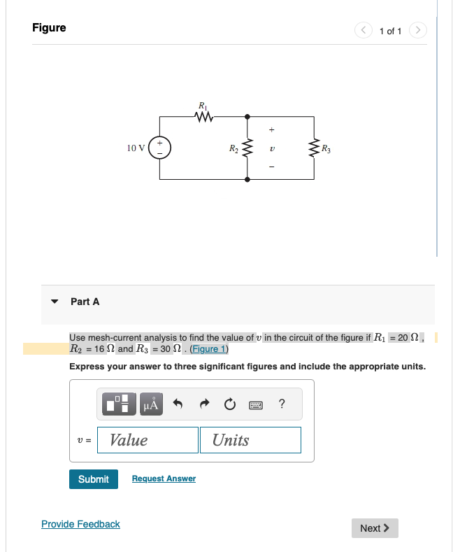 Solved FigurePart AUse mesh-current analysis to find the | Chegg.com
