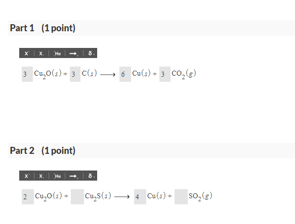 Solved Balancing these equations:Part 1 (1 | Chegg.com