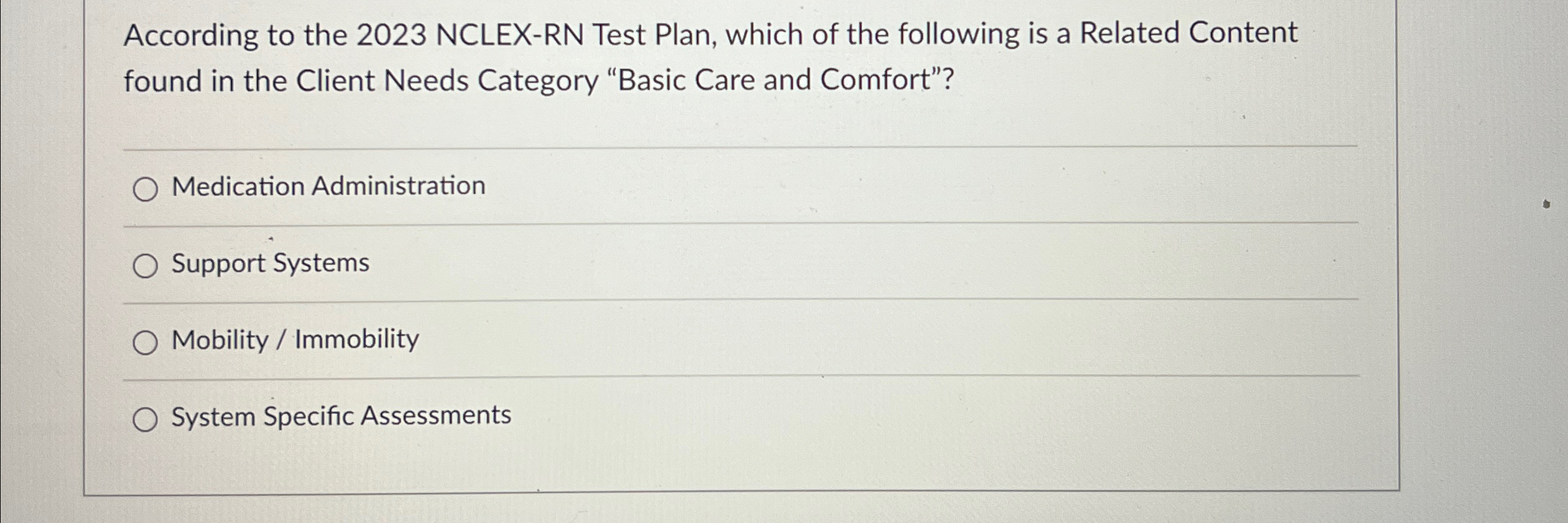 Solved According to the 2023 ﻿NCLEX-RN Test Plan, which of | Chegg.com