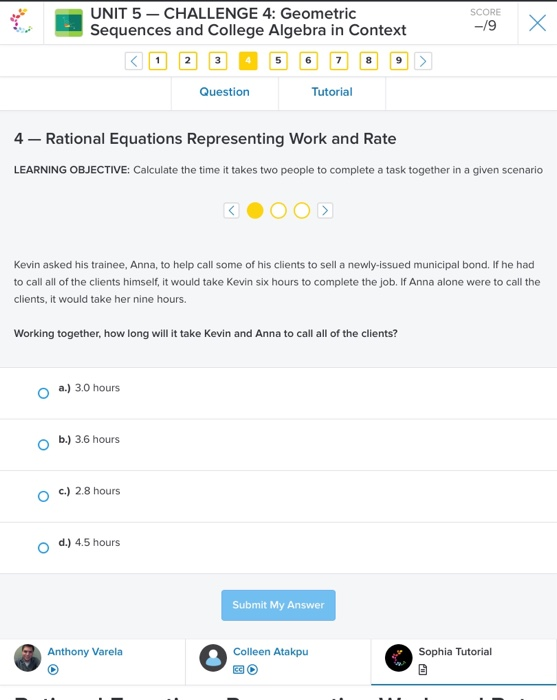 Solved UNIT 5 - CHALLENGE 4: Geometric Sequences and College | Chegg.com