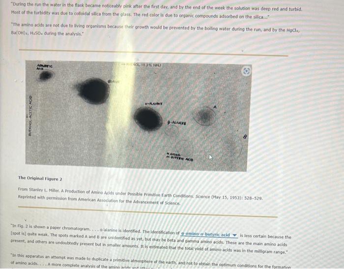 "During the run the water in the fiask became | Chegg.com