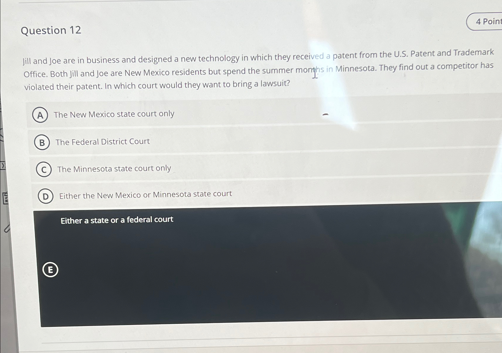 Solved Question 124 ﻿PoinJill and Joe are in business and | Chegg.com