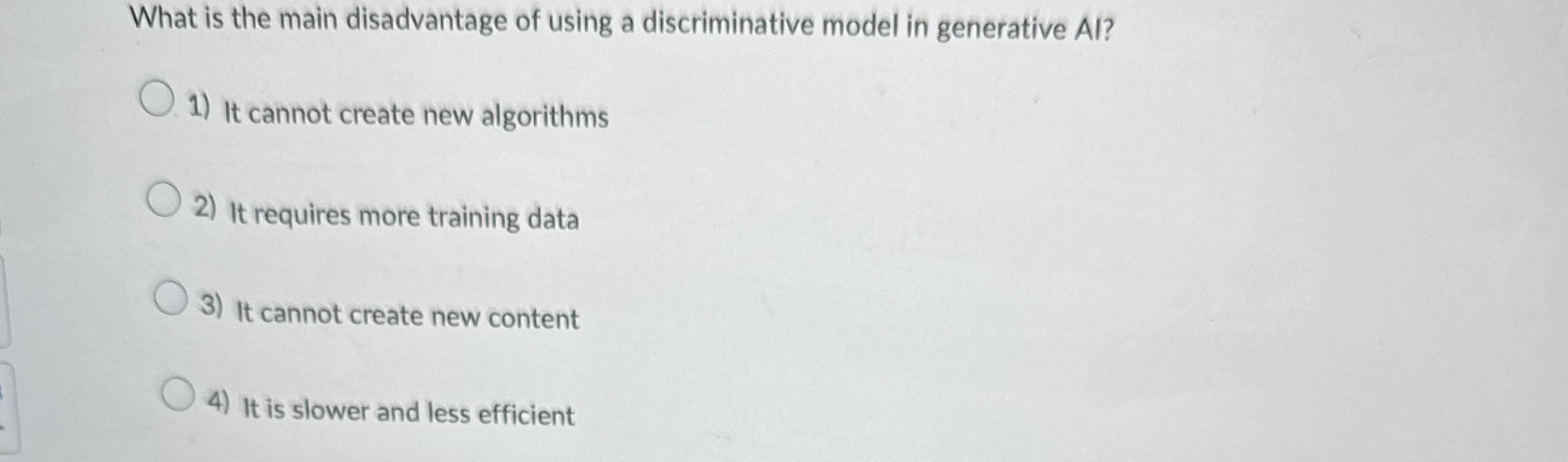 Solved What is the main disadvantage of using a | Chegg.com