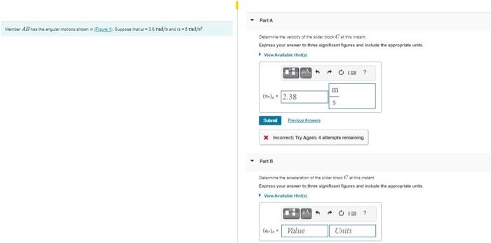 Solved x inconect: Try Againg 4 actemptes remaining Part B | Chegg.com