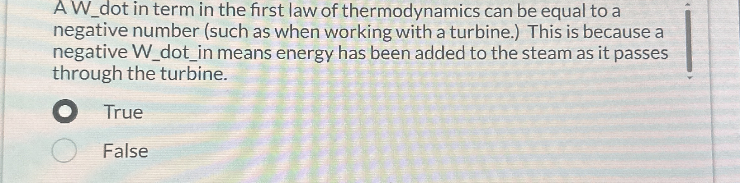 Solved A W_dot in term in the first law of thermodynamics | Chegg.com