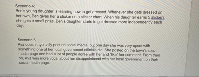 Solved Increasing Behavior For each example, identify the | Chegg.com