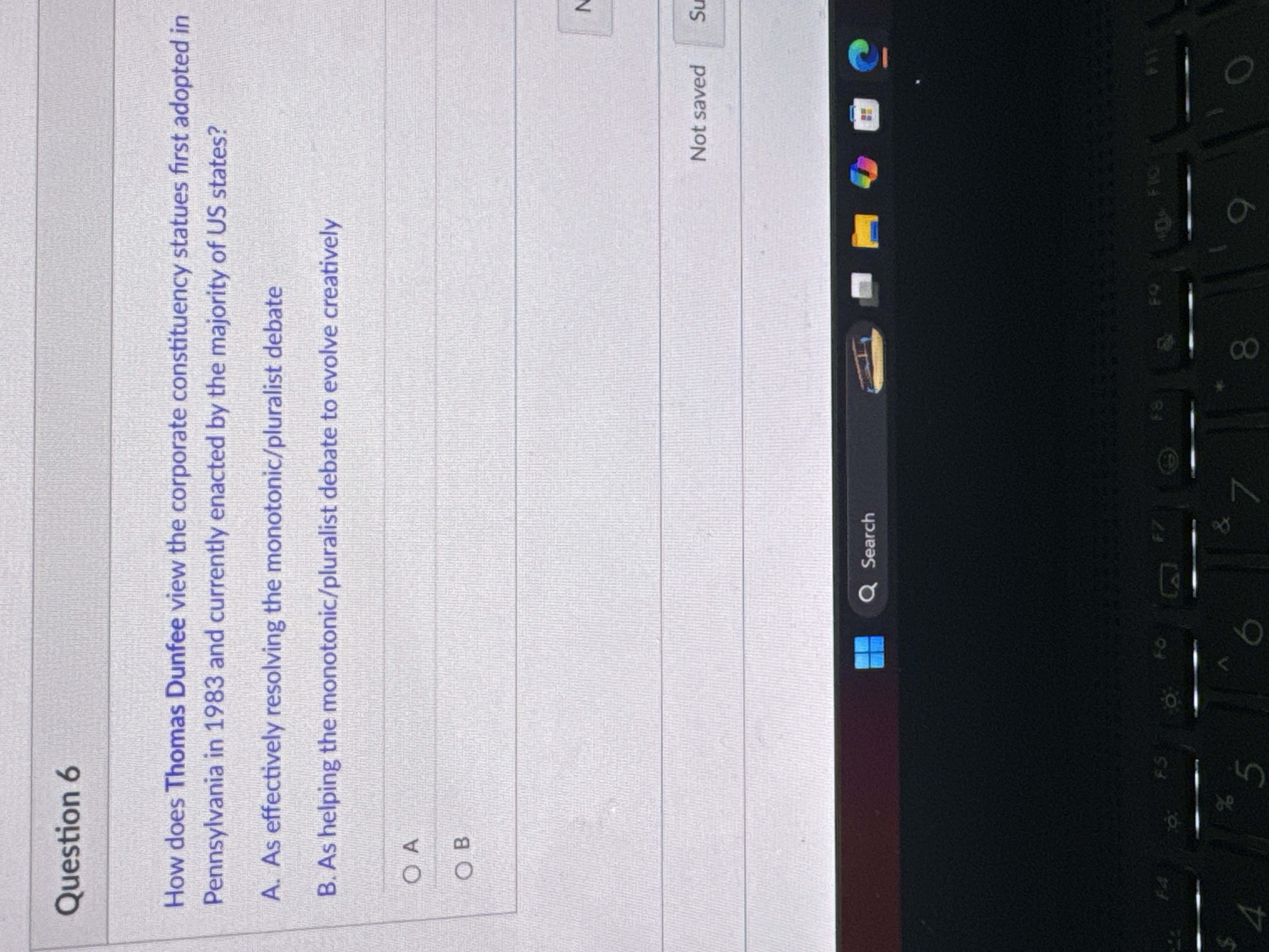 Solved Question 6How does Thomas Dunfee view the corporate | Chegg.com