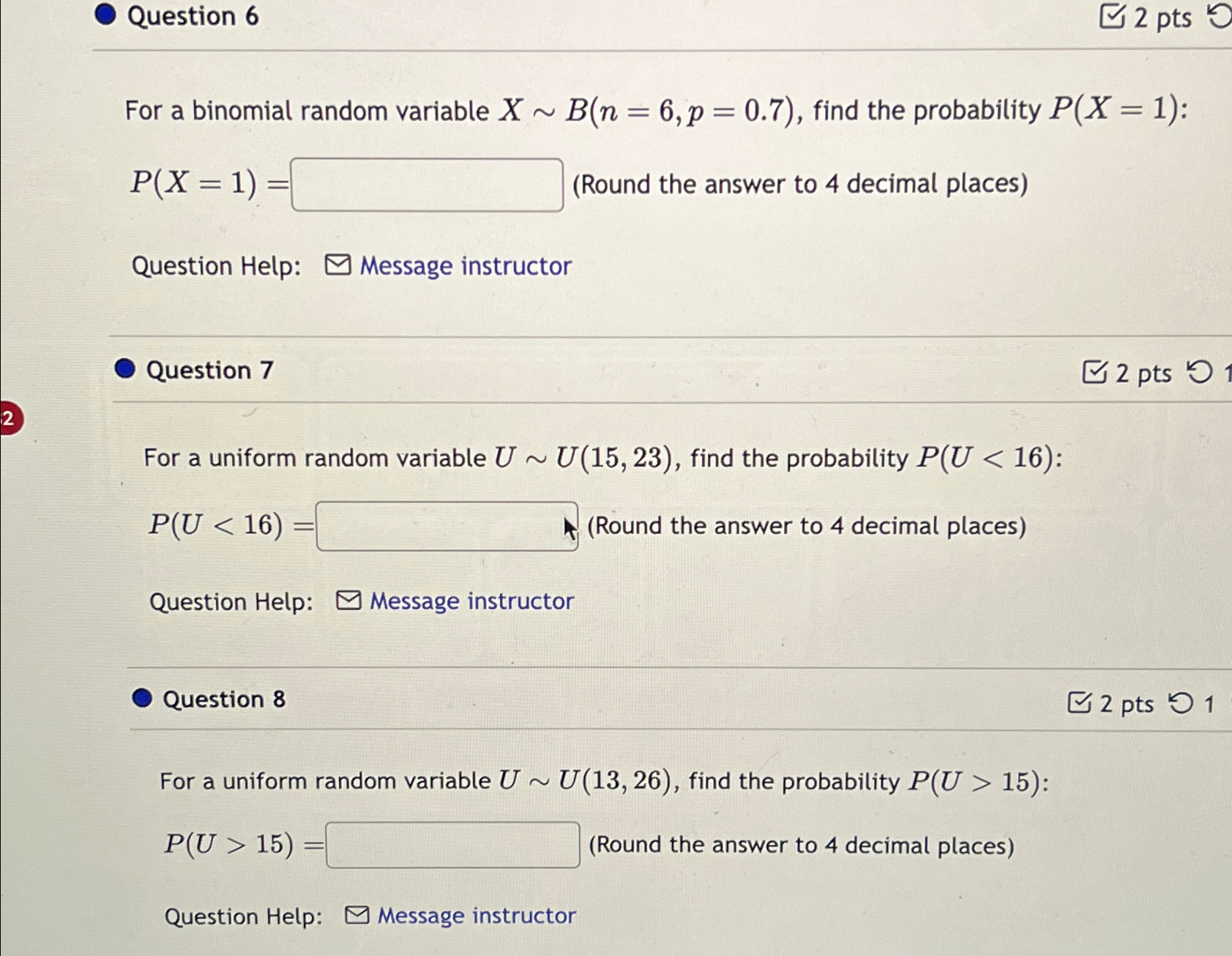 Solved Question 62 ﻿ptsFor a binomial random variable | Chegg.com