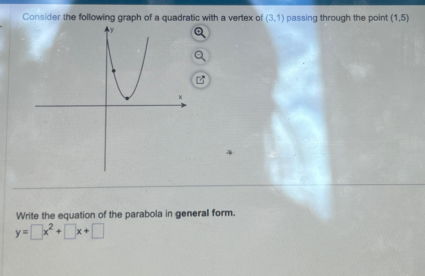 Solved Consider the following graph of a quadratic with a | Chegg.com