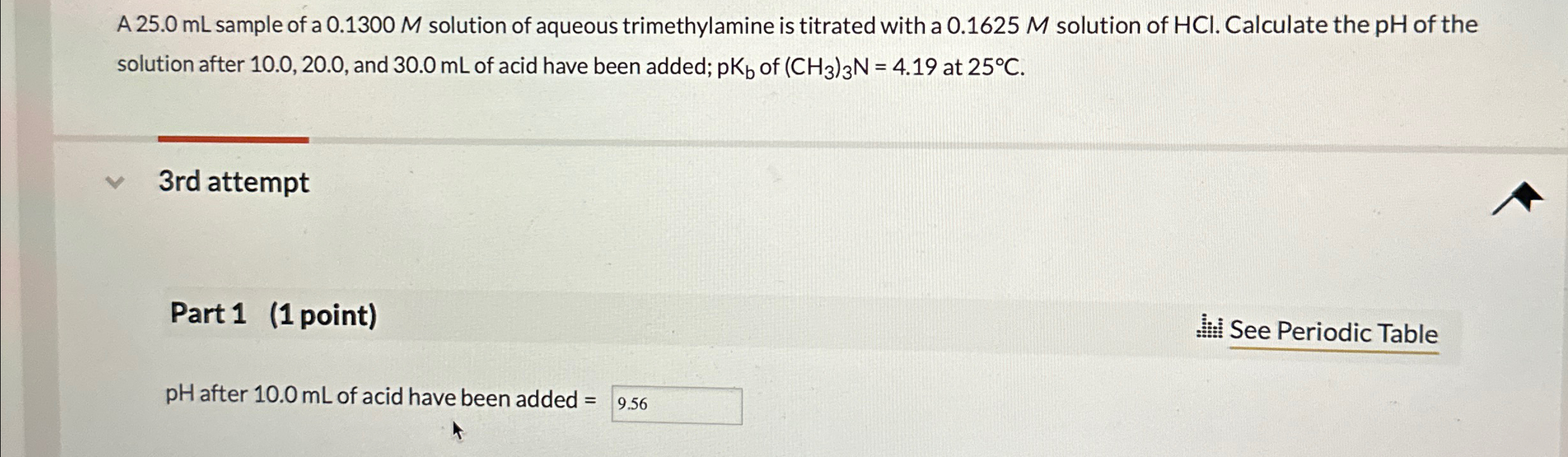 Solved A 25.0mL ﻿sample of a 0.1300M ﻿solution of aqueous | Chegg.com