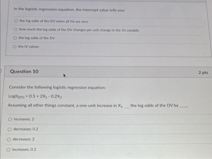 Solved Consider the following logistic regression results | Chegg.com