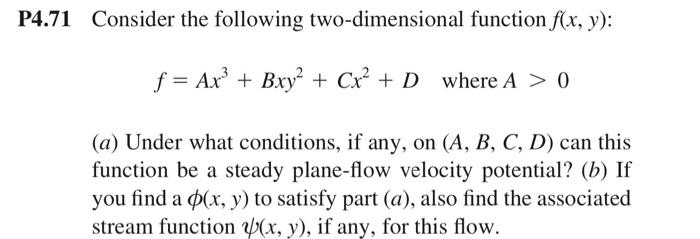 Solved P4.71 Consider the following two-dimensional function | Chegg.com