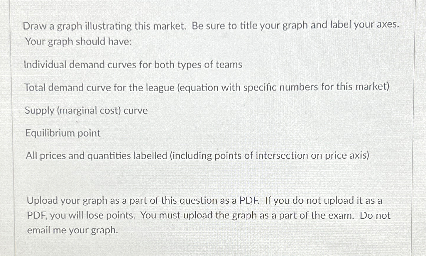 Solved Draw a graph illustrating this market. Be sure to | Chegg.com