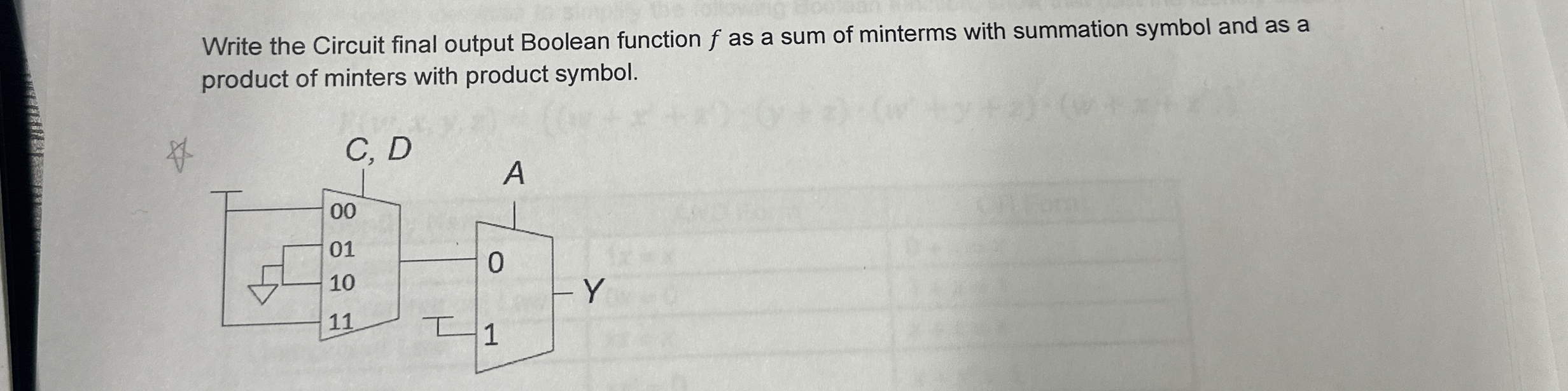 Solved Problem 4: Combinational CircuitsWrite the Circuit | Chegg.com