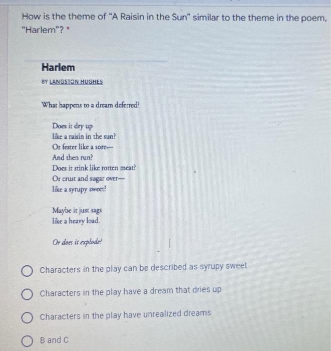 Theme Of The Poem Harlem By Langston Hughes | Sitedoct.org