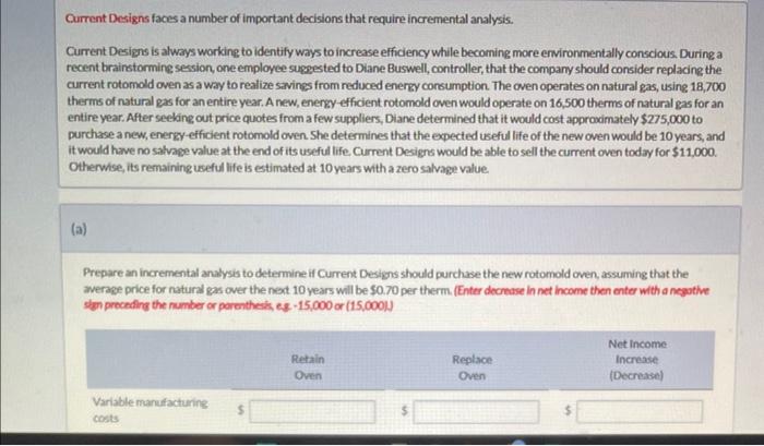 Solved Prepare an incremental analysis to determine if | Chegg.com
