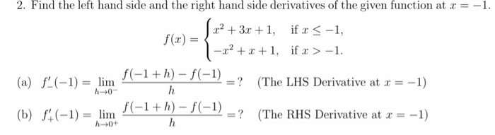 Solved 2. Find the left hand side and the right hand side | Chegg.com
