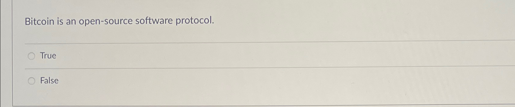 Solved Bitcoin is an open-source software | Chegg.com