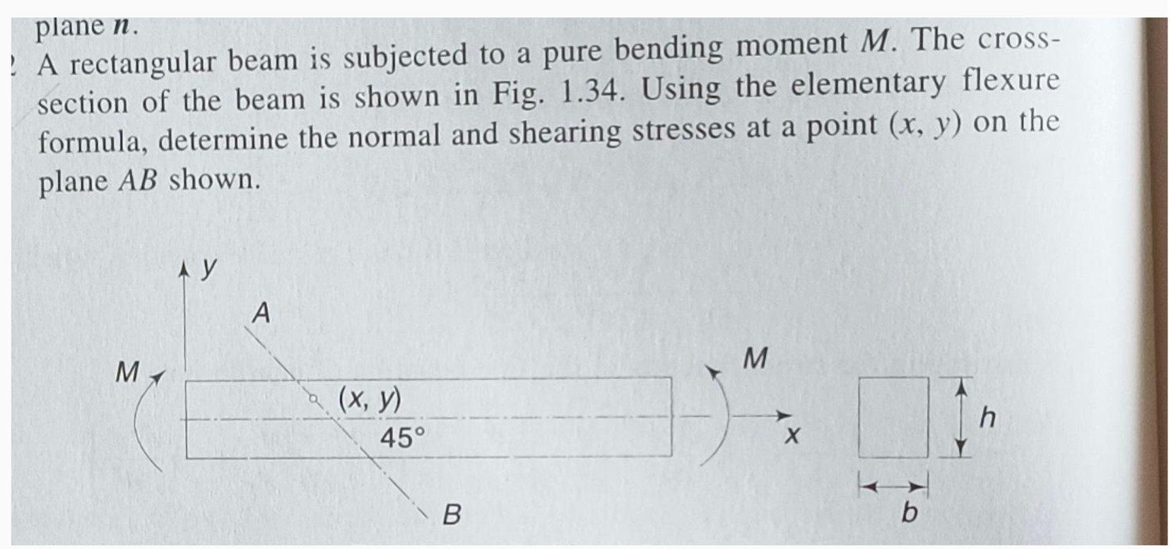 can this be solved normally without using flexure | Chegg.com